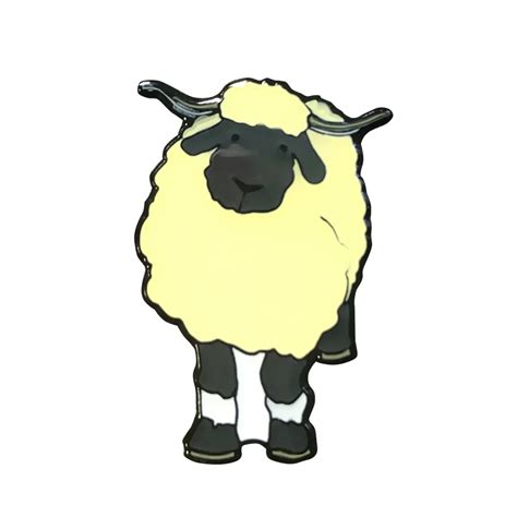 Cute Sheep Enamel Pin Emma Ball