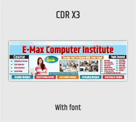 Computer Course Flax Banner Design Cdr File