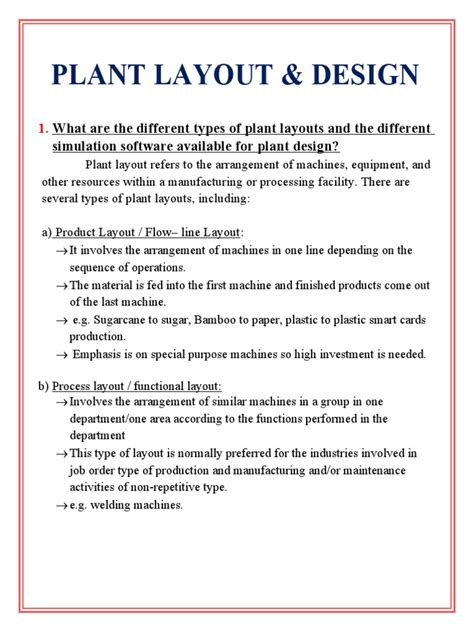 Types Of Plant Layouts And Software Pdf Page Layout Computer