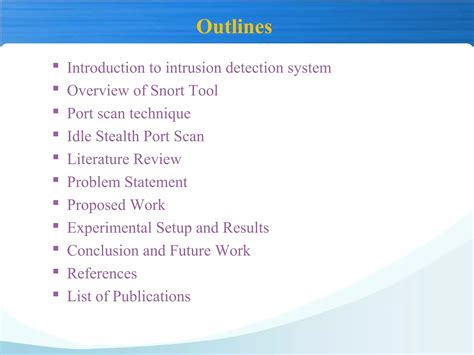 Detection Of Idle Stealth Port Scan Attack In Network Intrusion Detection System Using Snort Ppt