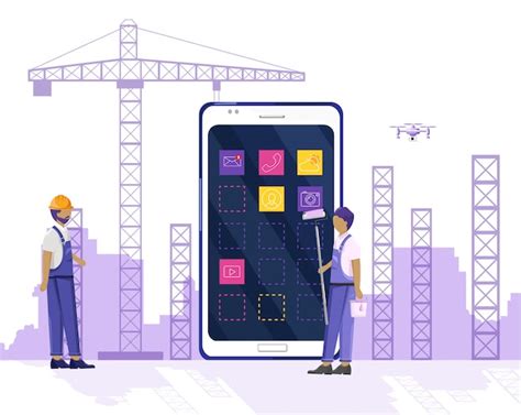 Construction Site Technology Vectors And Illustrations For Free Download