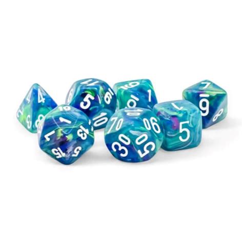 Dice Chessex 7 Mega Hedral Festive Waterlilywhite Set Gumnut