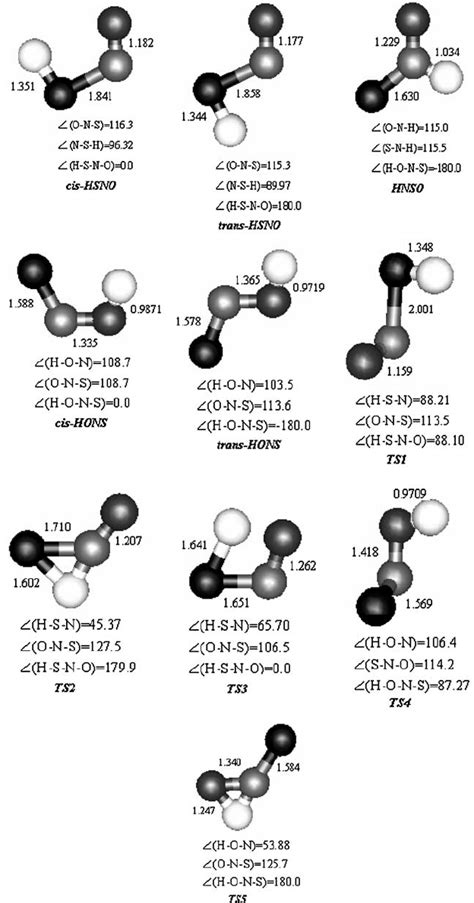 Structures And Relative Energetics Of Various Hsno Isomers And The Download Scientific Diagram