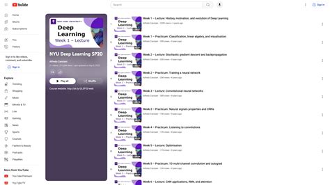 NYU Deep Learning Comprehensive Spring 2020 Course Online Playground