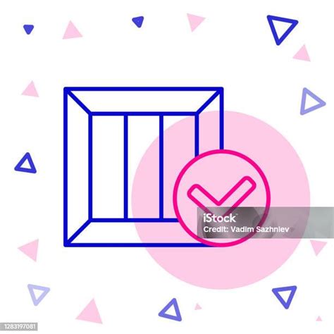흰색 배경에 격리 된 확인 표시 아이콘이있는 나무 상자를 정렬합니다 소포 상자 승인된 배송 또는 성공적인 패키지 영수증 다채로운