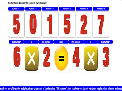 Multiplication Balancing Numbers Teaching Resources