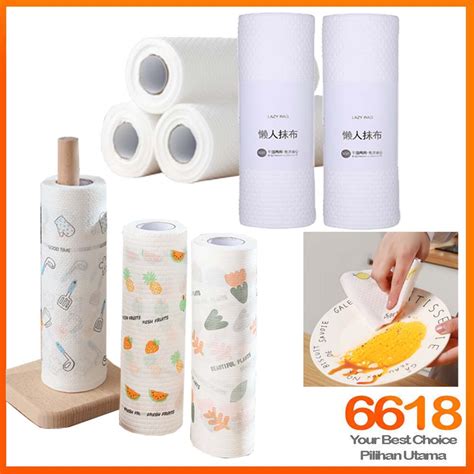 Tuala Kain Lap Dapur Kain Pinggan Reusable Washable Disposable Kitchen