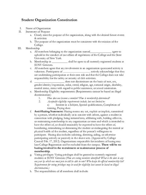 Fillable Online Name Of Organization Article Ii Mission Statement Fax