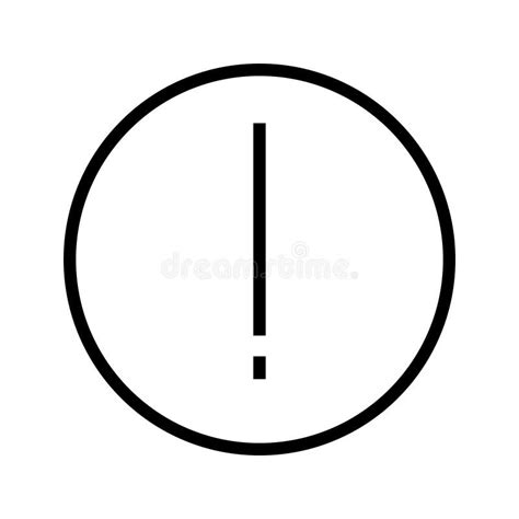 alert circle icon line isolated on white background black flat thin