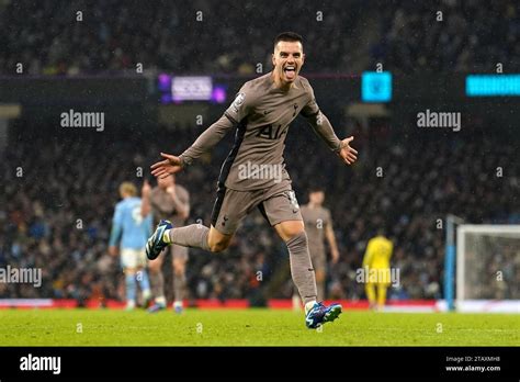Tottenham Hotspurs Giovani Lo Celso Celebrates Scoring Their Sides