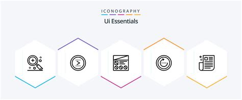 Ui Essentials Line Icon Pack Including Reload Browser Next Usability Prototype