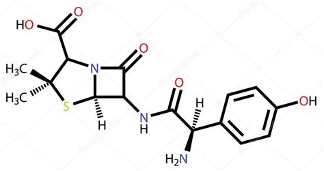 Amoxicillin Structural Formula Stock Vector Image By ©leonid Andronov 13259078