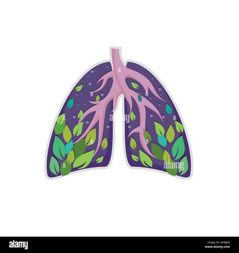 Lung Abstract Logo Design Lungs Vector Illustration Breathing Stock