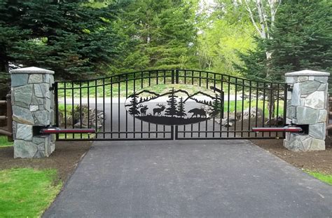 Driveway Gate With Mountain 16 Driveway Entrance Gates With Posts