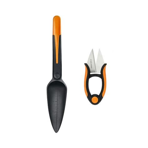 Fiskars 3 Piece Garden Tool Set With Seeding Planting Trowel Weed