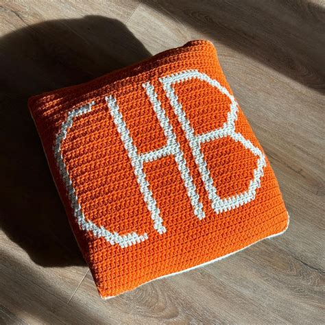 Grid Pattern Chb Crochet Pillow Patern Etsy