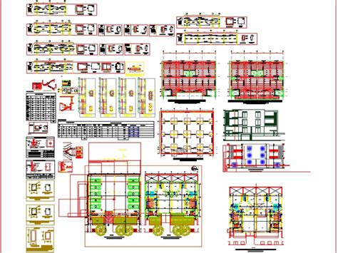 Plano Estructural De Edificio En Autocad Cad 132 Mb Bibliocad