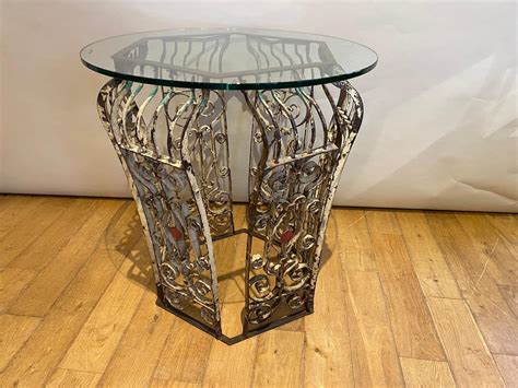 Used Glass Wrought Iron Table At Rory Barbour Blog