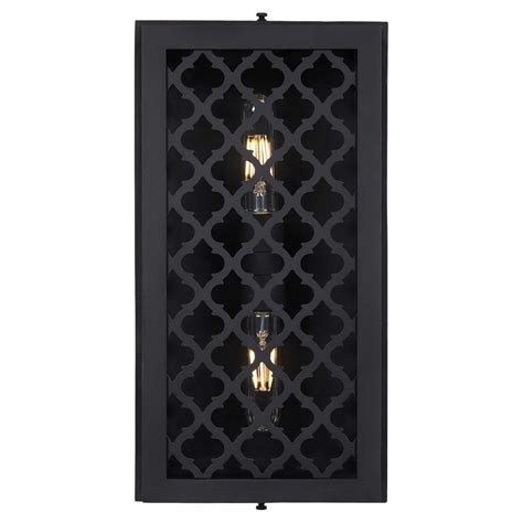 Contemporary Modern Rectangular Exterior Wrought Iron Flush Mount Wall Light For Sale At 1stdibs