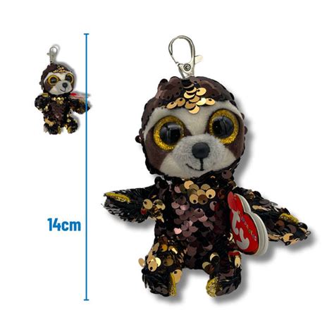Ty Sequin Brown Sloth Plush Key Clip X24 Ty Brand Maxx Grab