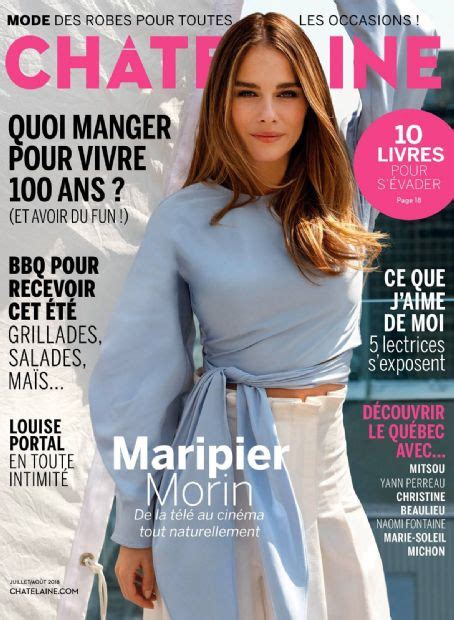 Maripier Morin Chatelaine Magazine July 2018 Cover Photo Canada