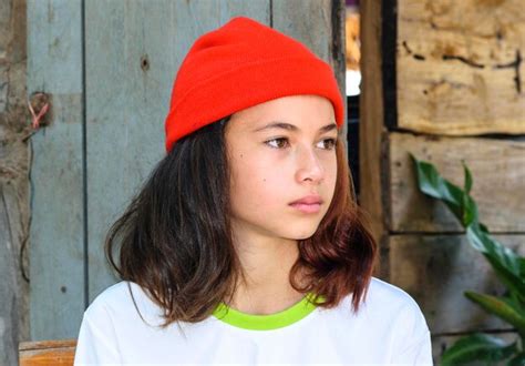 Premium Photo Beautiful Girl Model White Teen Idol Wearing A Hat Knit Cap Face Close Up