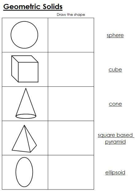 Basic Math Shapes Worksheet