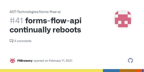 Forms Flow Api Continually Reboots · Issue 41 · Aot Technologiesforms Flow Ai · Github