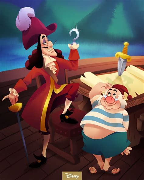 Captain Hook And Pirate Smee Captain Hook Disney Disney Villains Disney