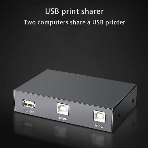 2 In 1 Out Usb Print Sharer 2 Usb 2 0 Ports Splitter Printer Adapter Sharing Device Switch Box