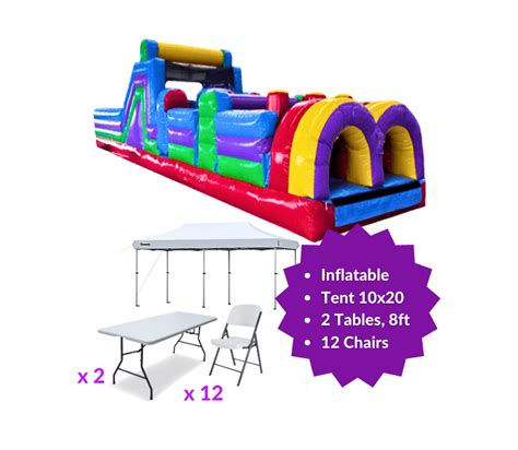 Party Package 40ft Obstacle Challenge Premium Party Rentals