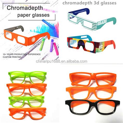 Diffractive Grating Lens Paper Chromadepth 3d Glasses Spectral