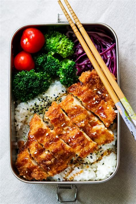 Chicken Katsu Bento Box Easy Japanese Lunch Idea Brown And Hungry