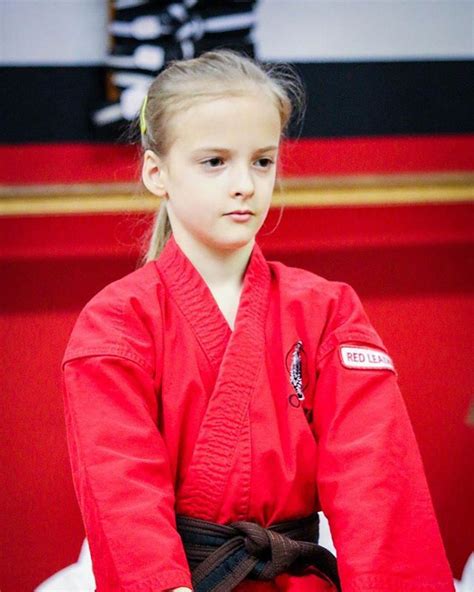 Ready Karate Girl Focus Discipline Red Leather Jacket Leather