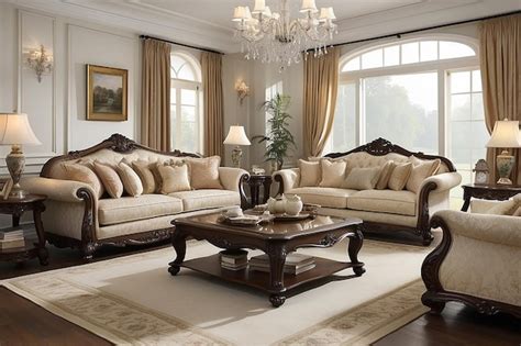 La Sala De Estar Clásica Y Los Muebles Foto Premium