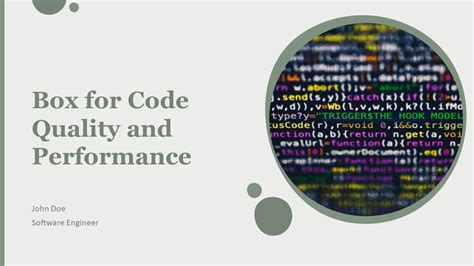 Box For Code Quality And Performance Ppt Summary At