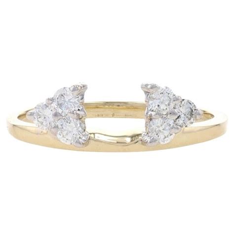Yellow Gold Diamond Enhancer Wedding Band 14k Baguette 38ctw Guard