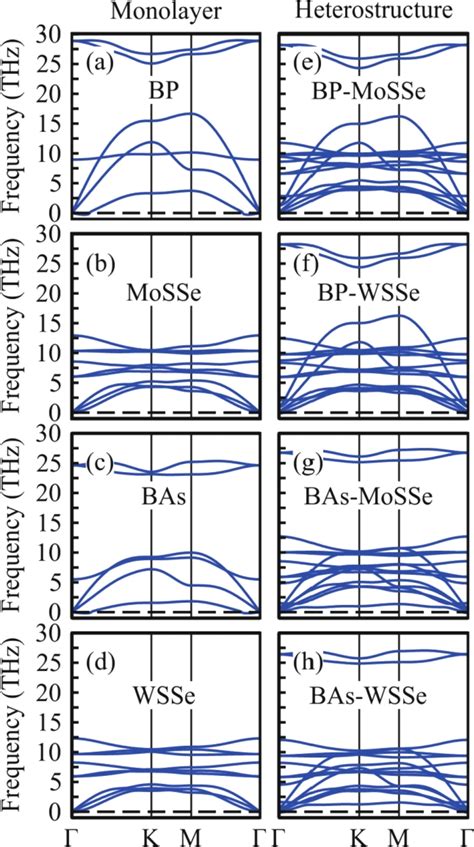 Phonon Dispersion Spectra Left Column A Monolayer Bp B Monolayer