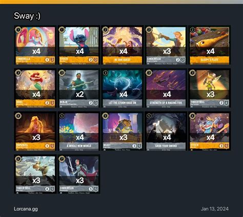 Sway Lorcana Deck Disney Lorcana
