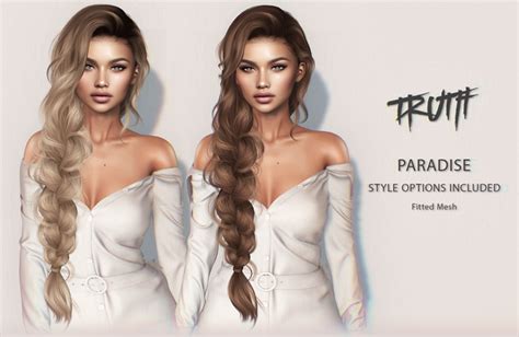 Second Life Marketplace Truth Paradise Hair Grayscale