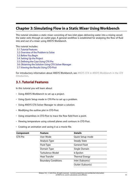 Chapter 3 Simulating Flow In A Static Mixer Using Workbench Pdf Fluid Dynamics Turbulence