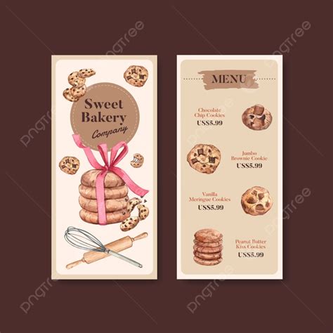 Menu Template With Homemade Cookie Concept Template Download On Pngtree