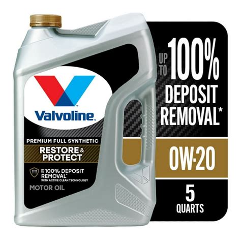 Valvoline Restore And Protect Full Synthetic 0w 20 Motor Oil 5 Qt