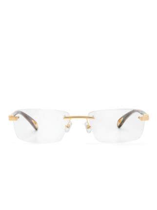 Maybach Eyewear Artistix Rectangle Frame Rimless Lenses Glasses