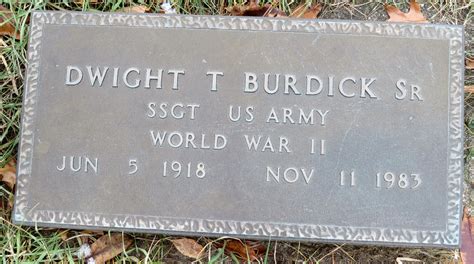 Dwight Theodore Burdick Sr 1918 1983 Memorial Find A Grave