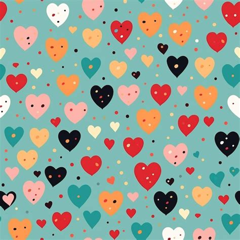 Premium Photo A Hearts Seamless Pattern