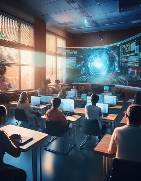 Innovative Classroom Showcasing Advanced Education Technology Stock Image Image Of University