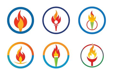 Olympic Flame Icon Vector Illustration Premium Vector