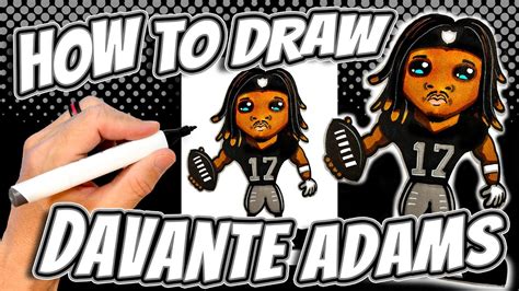 How To Draw Davante Adams Las Vegas Raiders Nfl Football Youtube