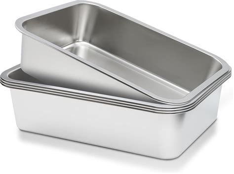 Moqruao 4 Packs Stainless Steel Commercial Bus Tub Heavy Duty Utility